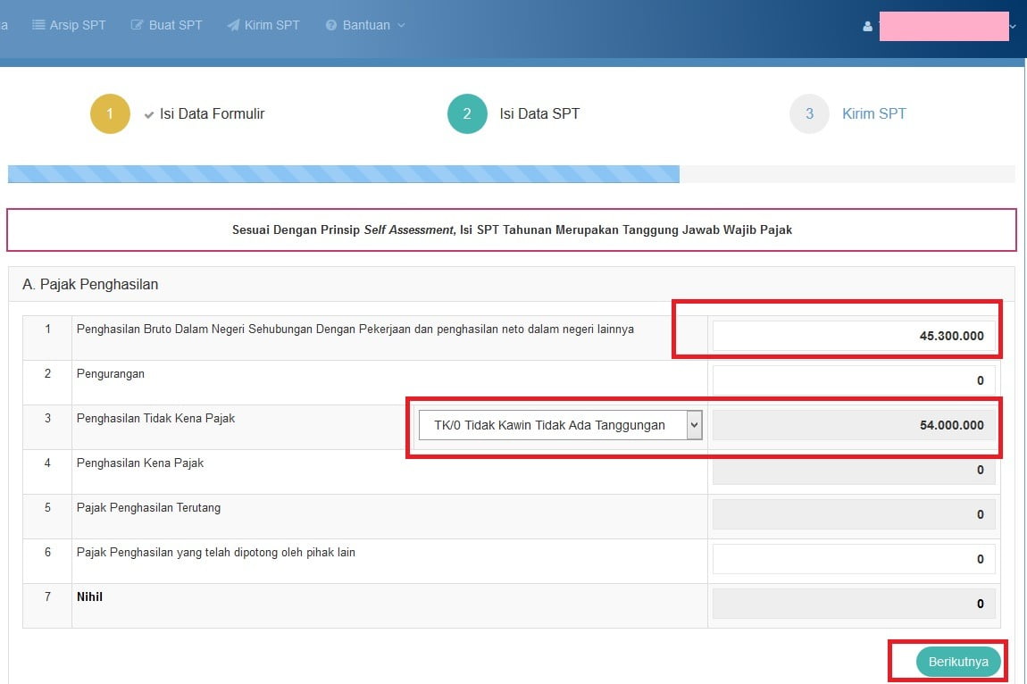 Lapor Online SPT Tahunan Orang Pribadi Karyawan - Formulir 1770ss ...