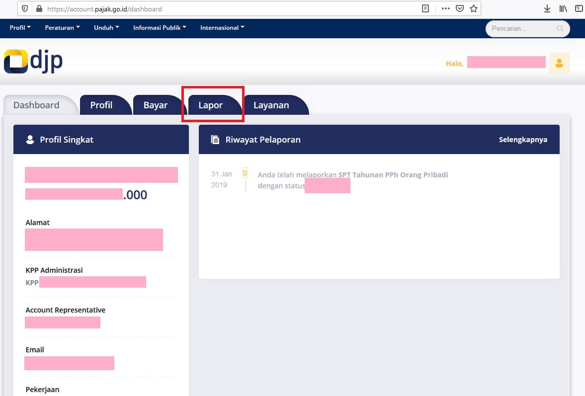 Lapor Online SPT Tahunan Orang Pribadi Karyawan - Formulir 1770ss ...
